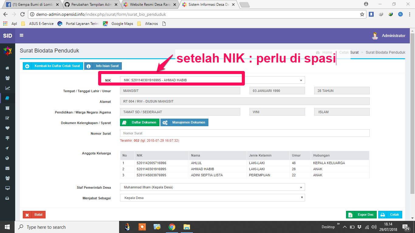 [tampilan admin] setelah NIK : perlu ada spasi disemua form surat · Issue #1471 · OpenSID ...