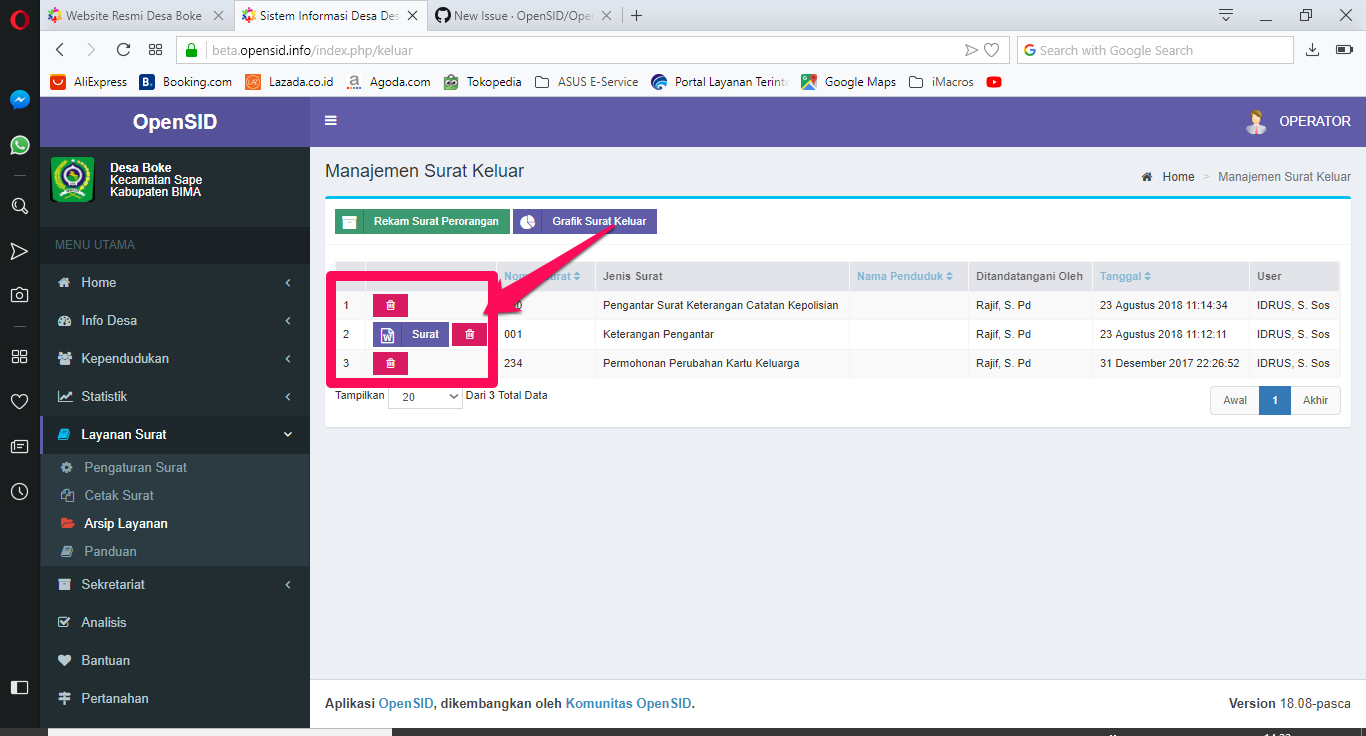 Hapus surat masih bisa dilakukan oleh pengguna Operator · Issue #1643 · OpenSID/OpenSID · GitHub