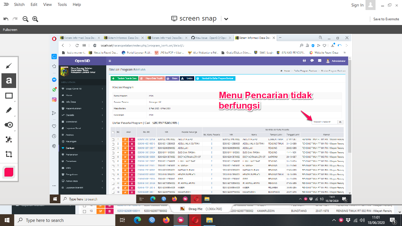 Menu Cari di Rincian Program Bantuan Tidak berfungsi · Issue #3224 · OpenSID/OpenSID · GitHub