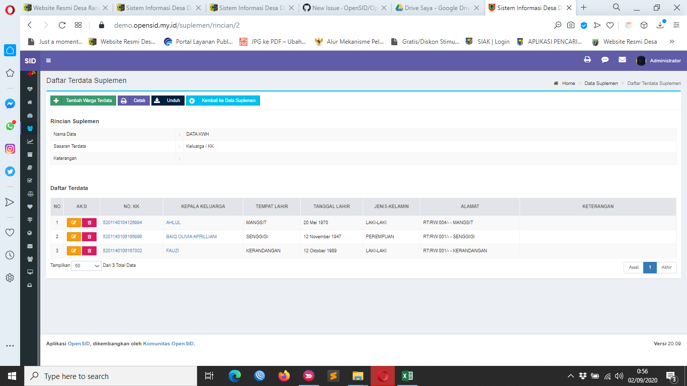 Data Di Daftar Terdata Suplemen Ikut Terhapus · Issue 3522 · Opensid