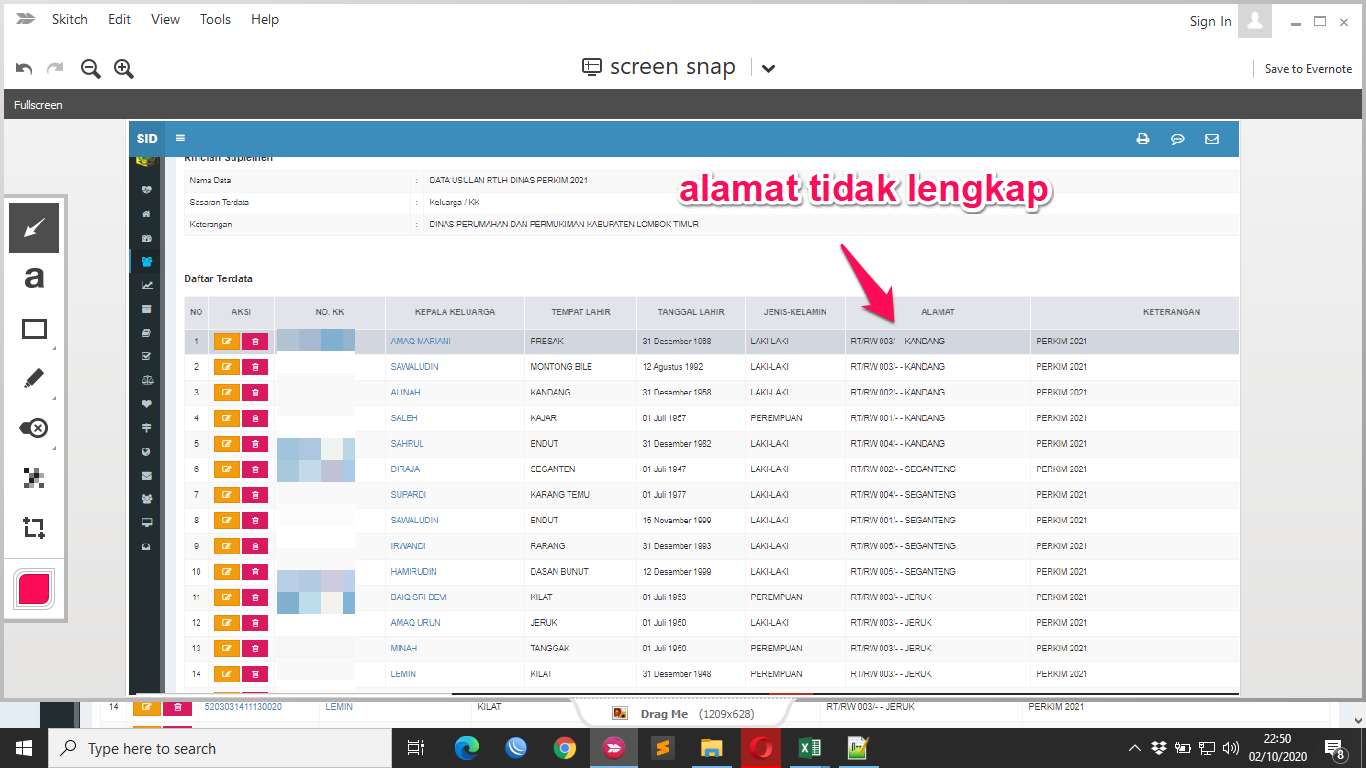 Tampilkan Alamat Lengkap seperti di menu bantuan di Fitur Data Suplemen · Issue #3610 · OpenSID ...