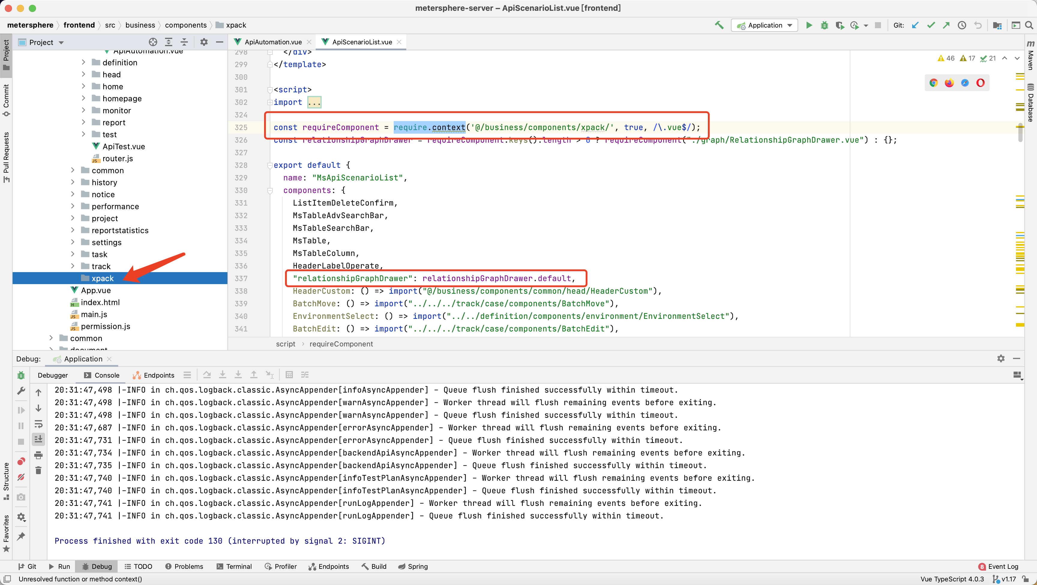 [BUG] 1.17分支下载源码部署后，控制台出现大量VUE组件未注册的告警 · Issue #10699 · metersphere/metersphere · GitHub