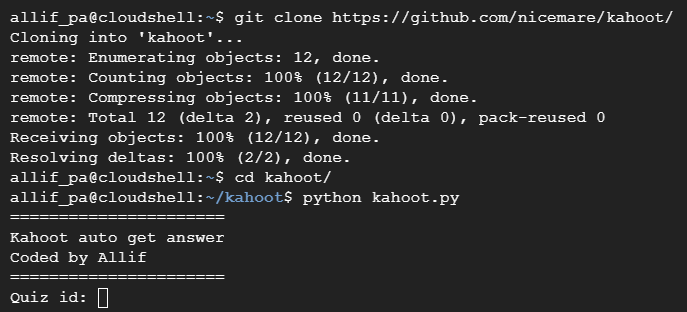 GitHub - nicemare/kahoot: Auto get answer kahoot by QuizID
