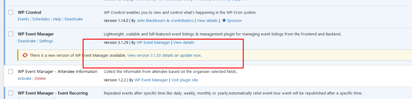 Need to update Version text · Issue #1155 · wpeventmanager/wp-event-manager · GitHub