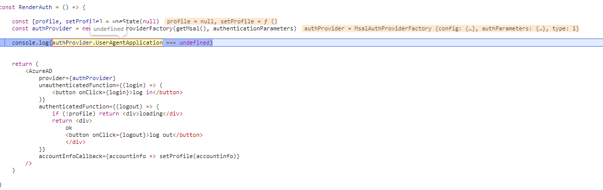 Can´t Access Useragentapplication Directly · Issue 113 · Syncweek React Aad React Aad · Github