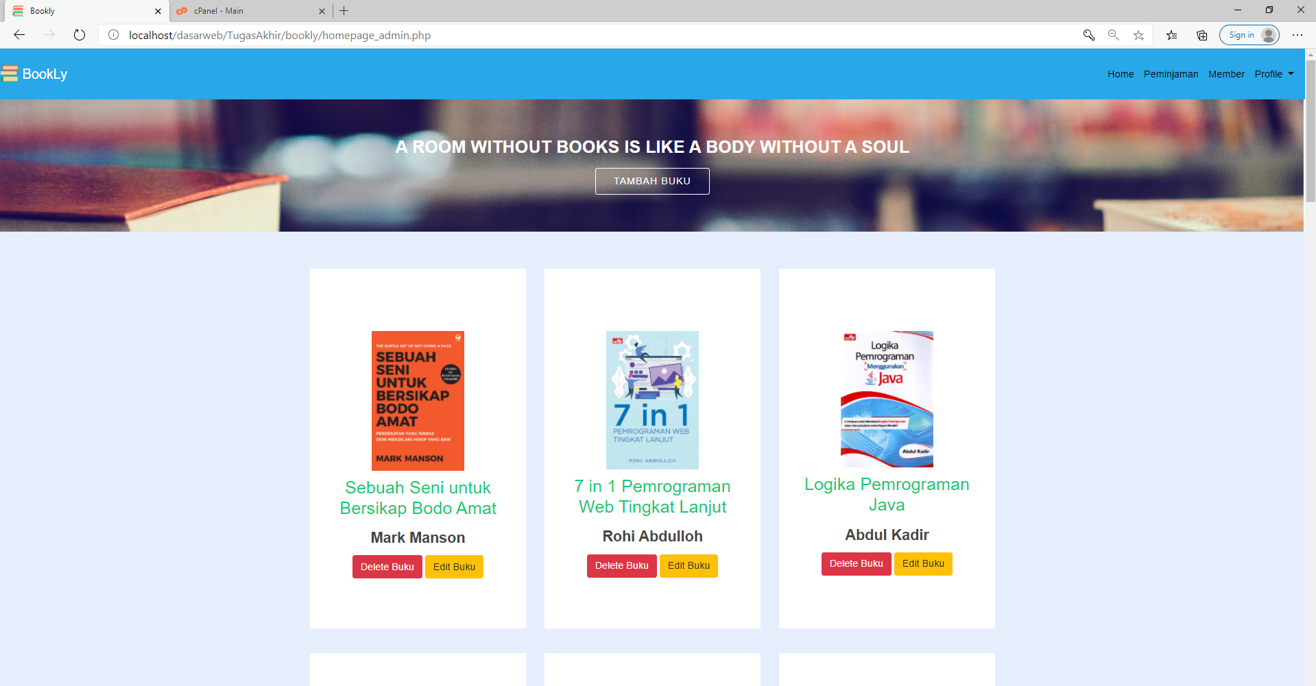 GitHub - agungadi/bookly: Sistem Informasi Perpustakaan Online dengan PHP Native