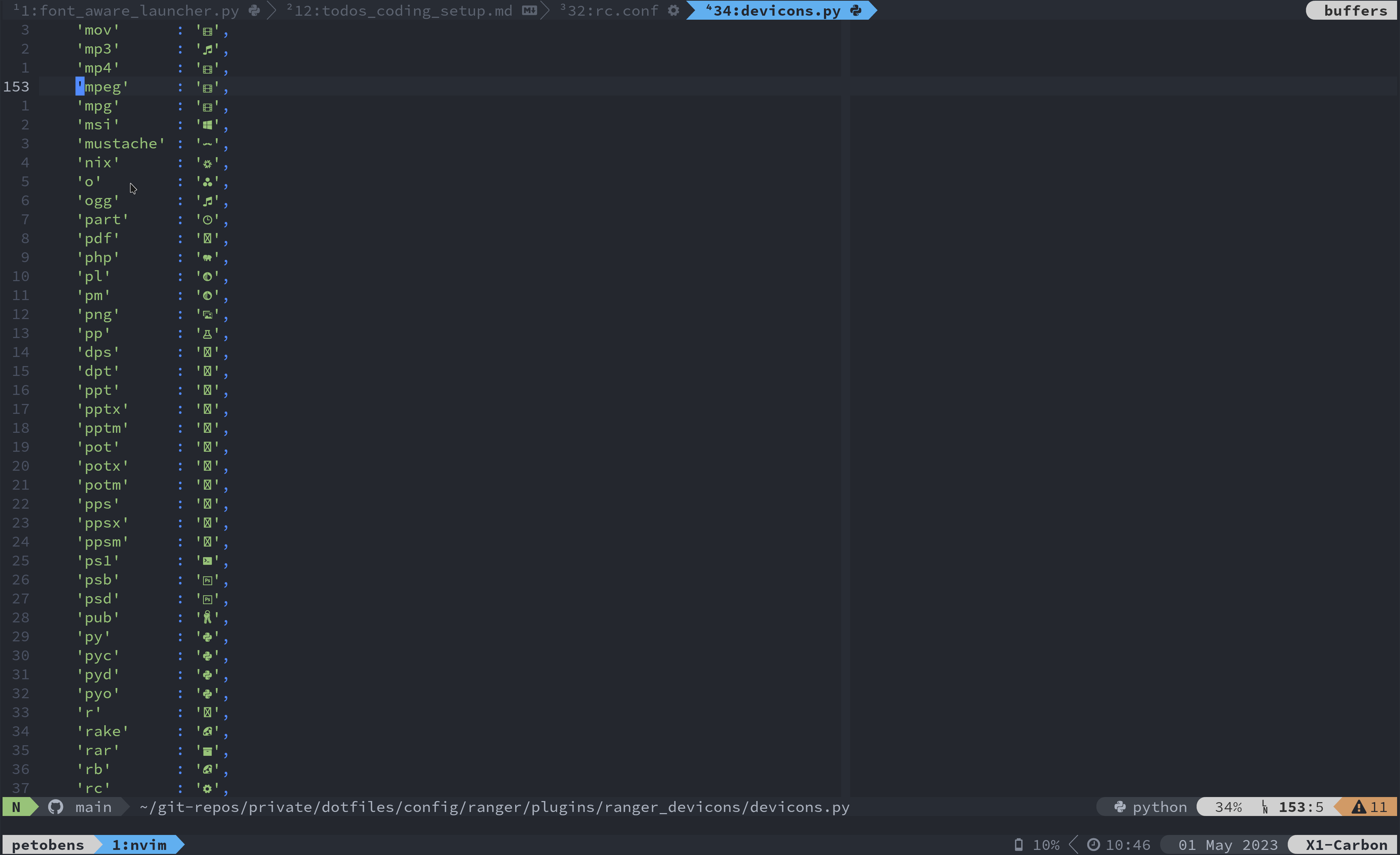 Lots of missing icons after updating to nerd fonts 3.0 · Issue #111 · alexanderjeurissen/ranger ...