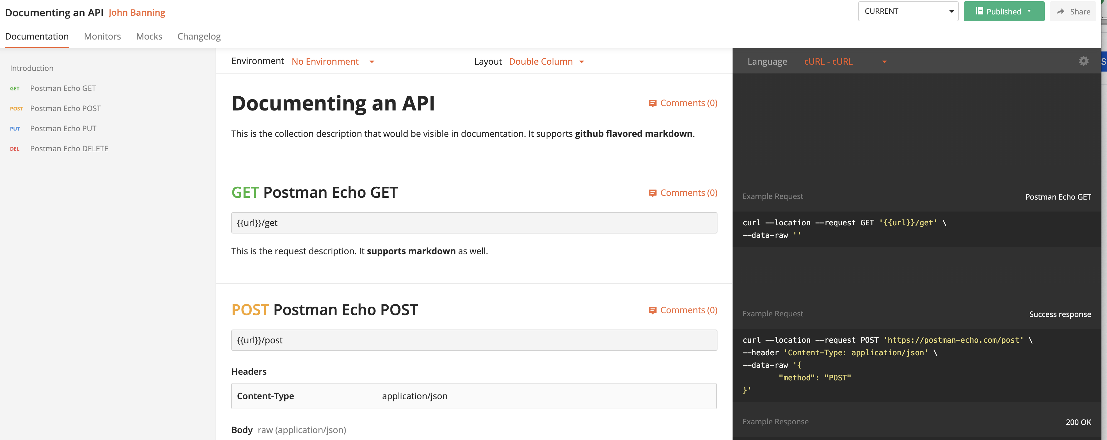 'View in Web' rendered docs do not resolve environmental variable for first request · Issue ...