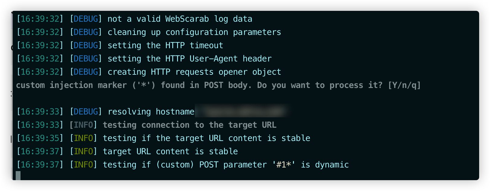BUG，testing if (custom) POST parameter '#1*' is dynamic broken down ...