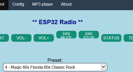 Web Interface Small Display Glitch · Issue 106 · Edzelf Esp32 Radio · Github