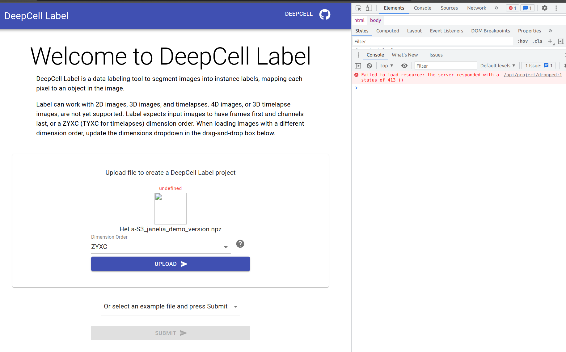 DeepCell-Label online service does not read *.npz files · Issue #305 · vanvalenlab/deepcell ...
