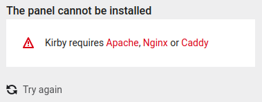 Panel install not working although Apache is running · Issue #460 · getkirby/kirby · GitHub