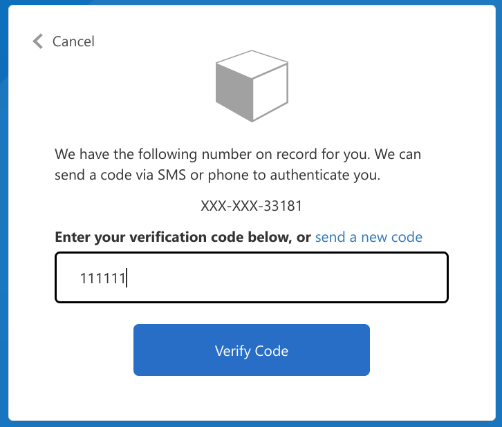 MFA Page for SMS Code: button is not set as default submit · Issue #372 · azure-ad-b2c/samples ...