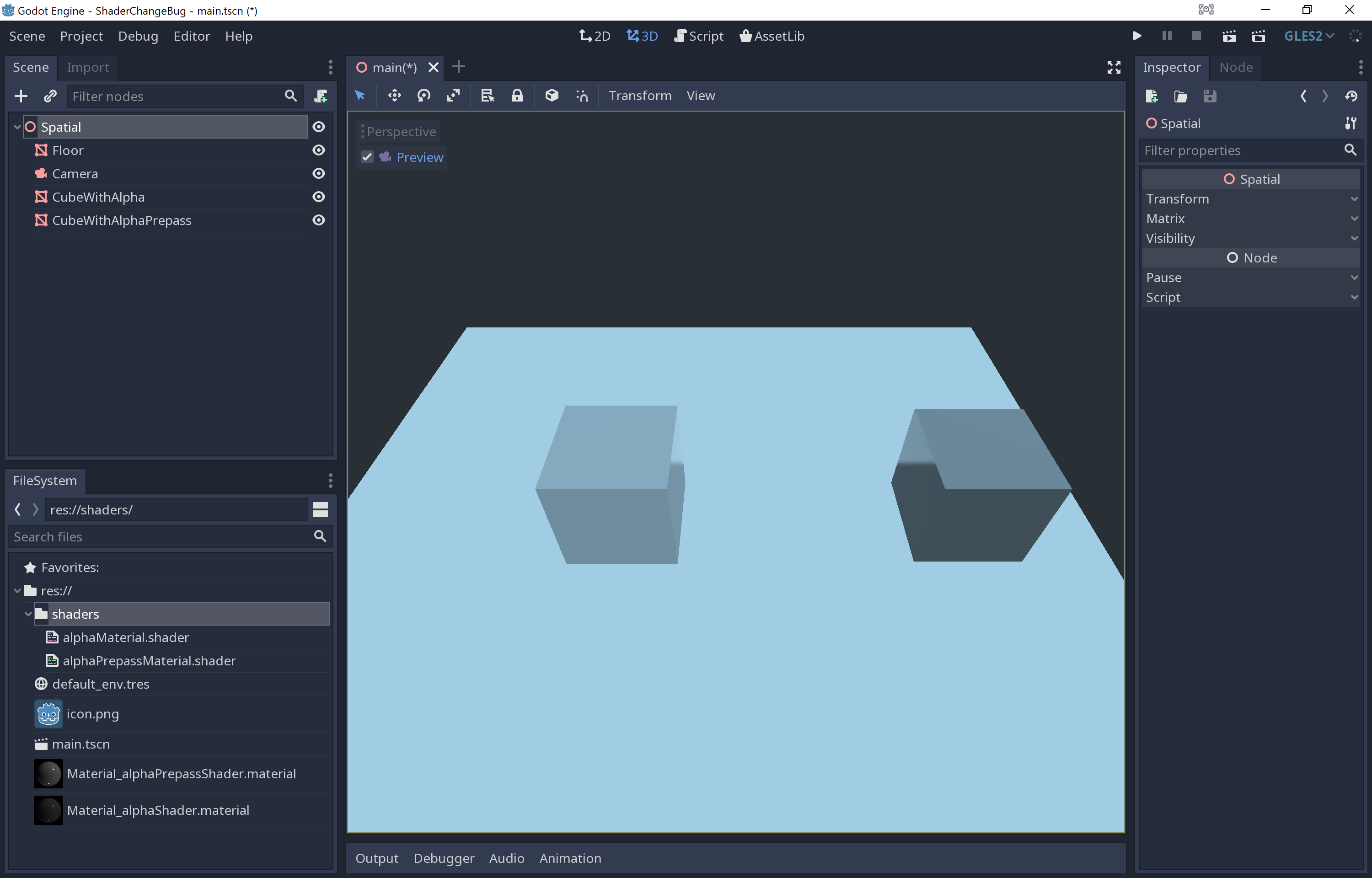 Gles 2 Shader With Alphaprepass Issue · Issue 26348 · Godotenginegodot · Github
