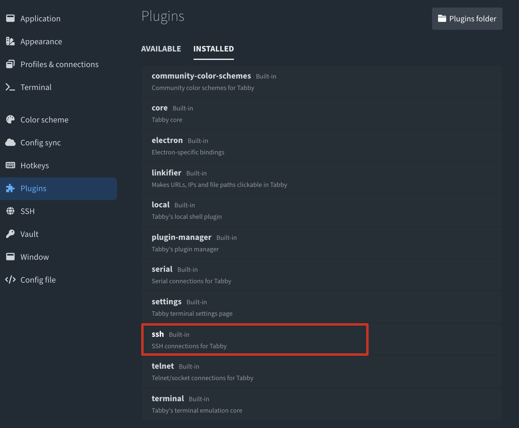 there is no ssh in the new profile · Issue #5136 · Eugeny/tabby · GitHub