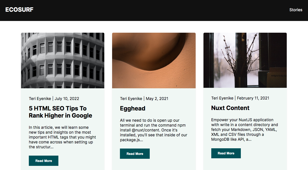 GitHub - Terieyenike/nuxt-blog: Build a blog with Nuxt and Nuxt content ...
