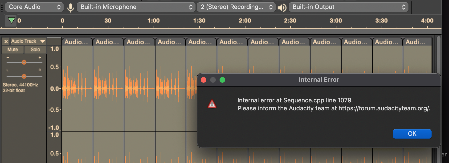 Detach at silences. Audacity crashes with clips that trimmed and overlapped · Issue #2072 ...