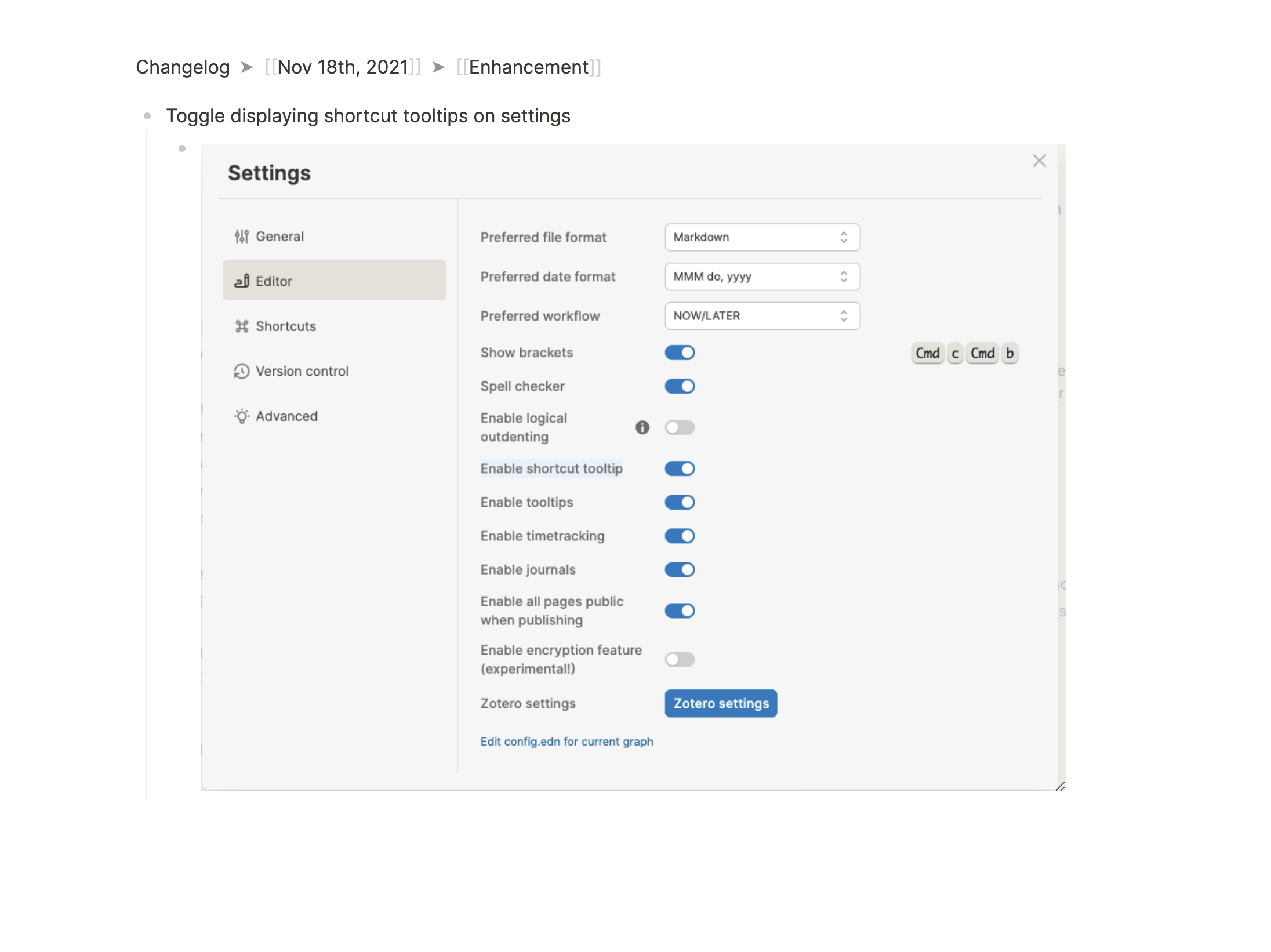 Setting `ui/show-command-doc` to `false` does not work · Issue #4679 · logseq/logseq · GitHub