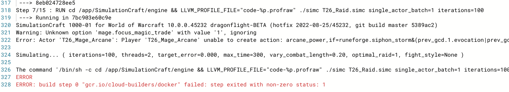 Docker build for Dragonflight branch failling · Issue #6683 · simulationcraft/simc · GitHub