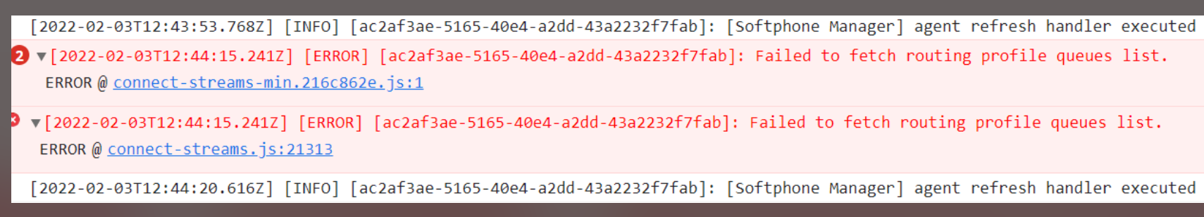 Failed To Fetch Routing Profile Queues List · Issue 532 · Amazon Connect Amazon Connect Streams