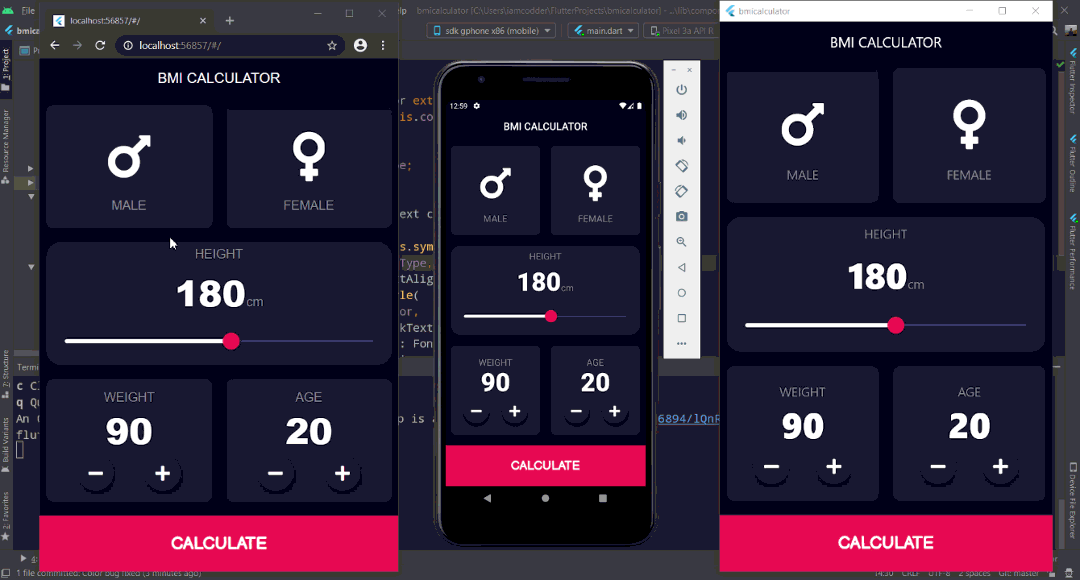 GitHub - iamcodder/FlutterBMICalculator: Flutter ile yapılmış vücut kitle indexi hesaplayıcı