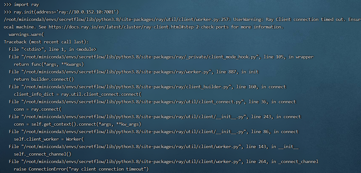 docker 集群下，运行测试代码，报错 · Issue #238 · secretflow/secretflow · GitHub