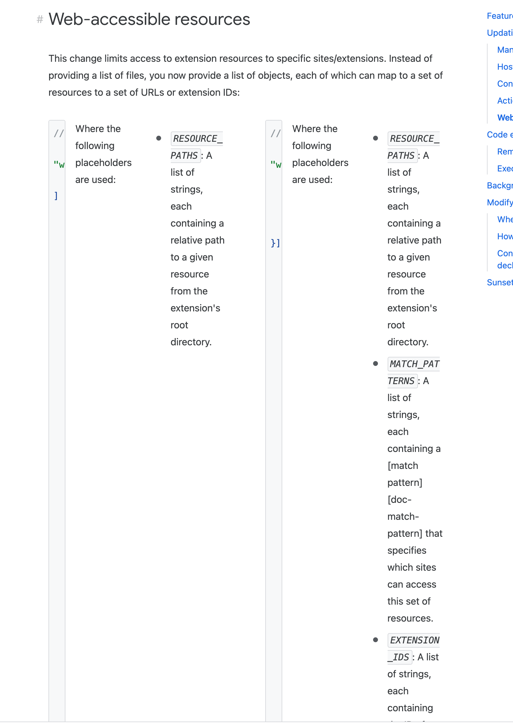 Web-accessible resources section broken UI in V3 migration page · Issue #1978 · GoogleChrome ...