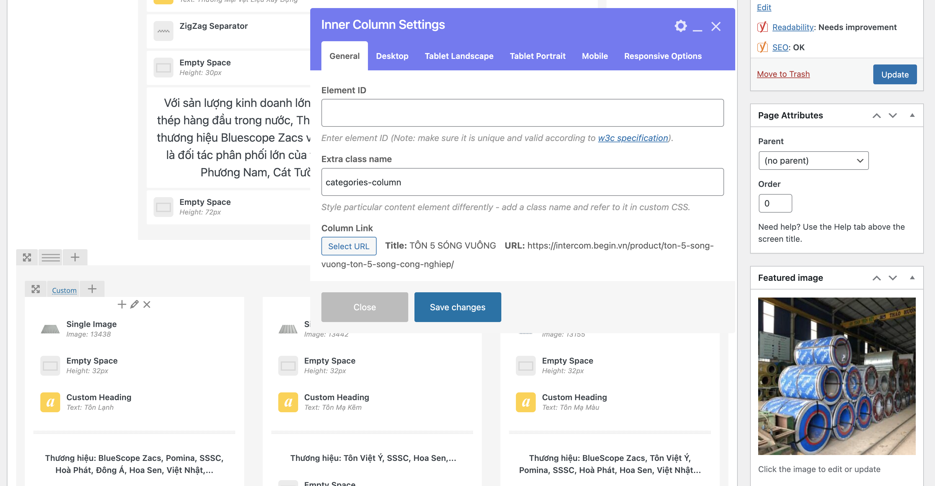 WP Bakery Page Builder Add URL Option To Make Entire Column Clickable