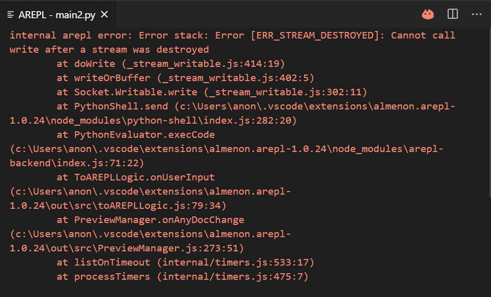 Cant Load Arepl From Marketplace · Issue 350 · Almenonarepl Vscode · Github 