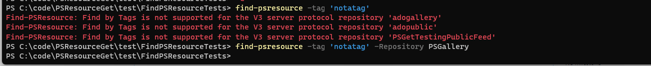 Fix Error Messaging For When Tags Command Names And Dscresource Names Do Not Exist · Issue