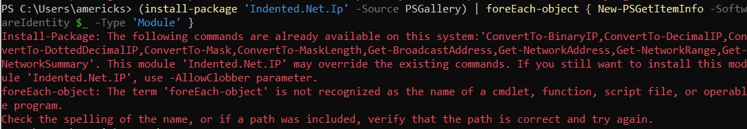 Installing module where commands already exist on system · Issue #11983 · PowerShell/PowerShell ...
