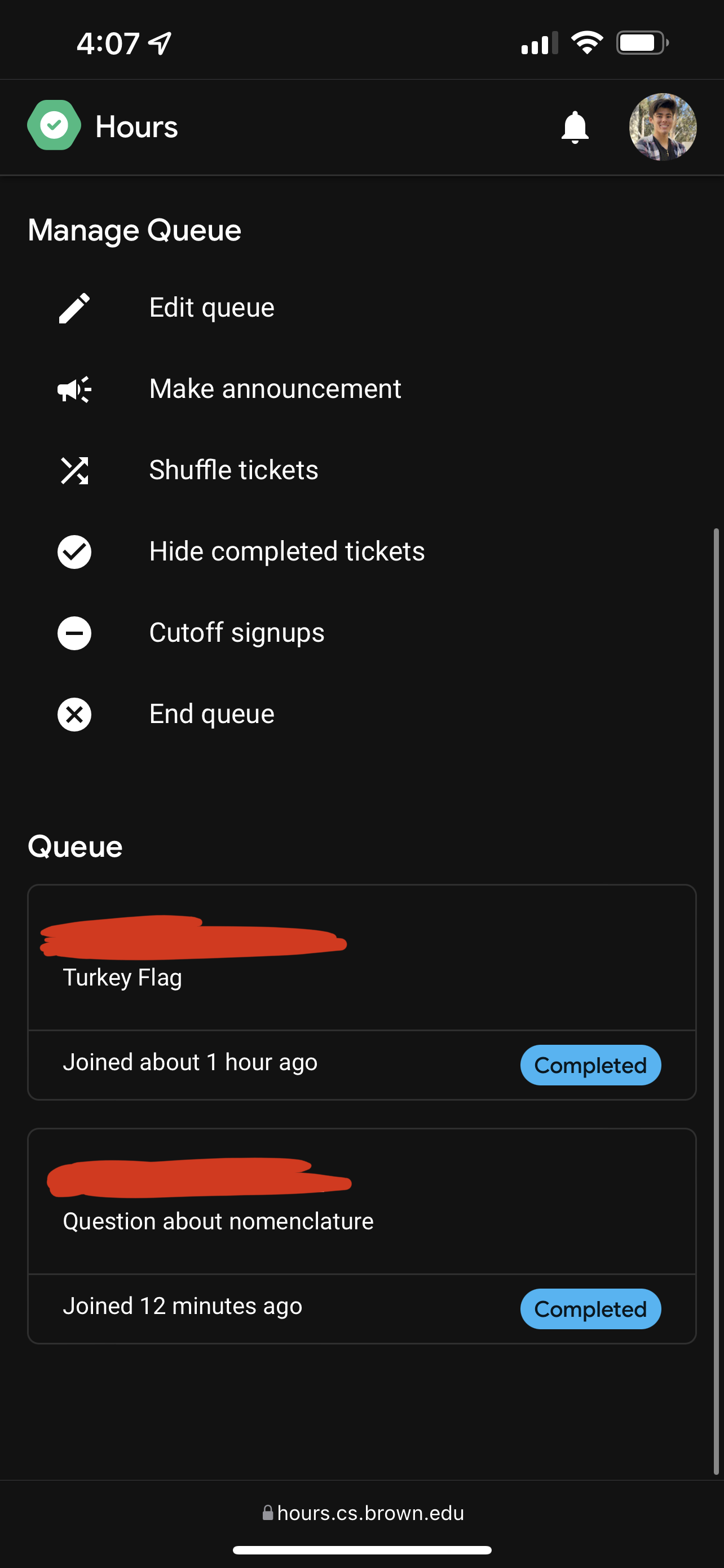 Empty queue placeholder doesn't appear even when no tickets are visible ...