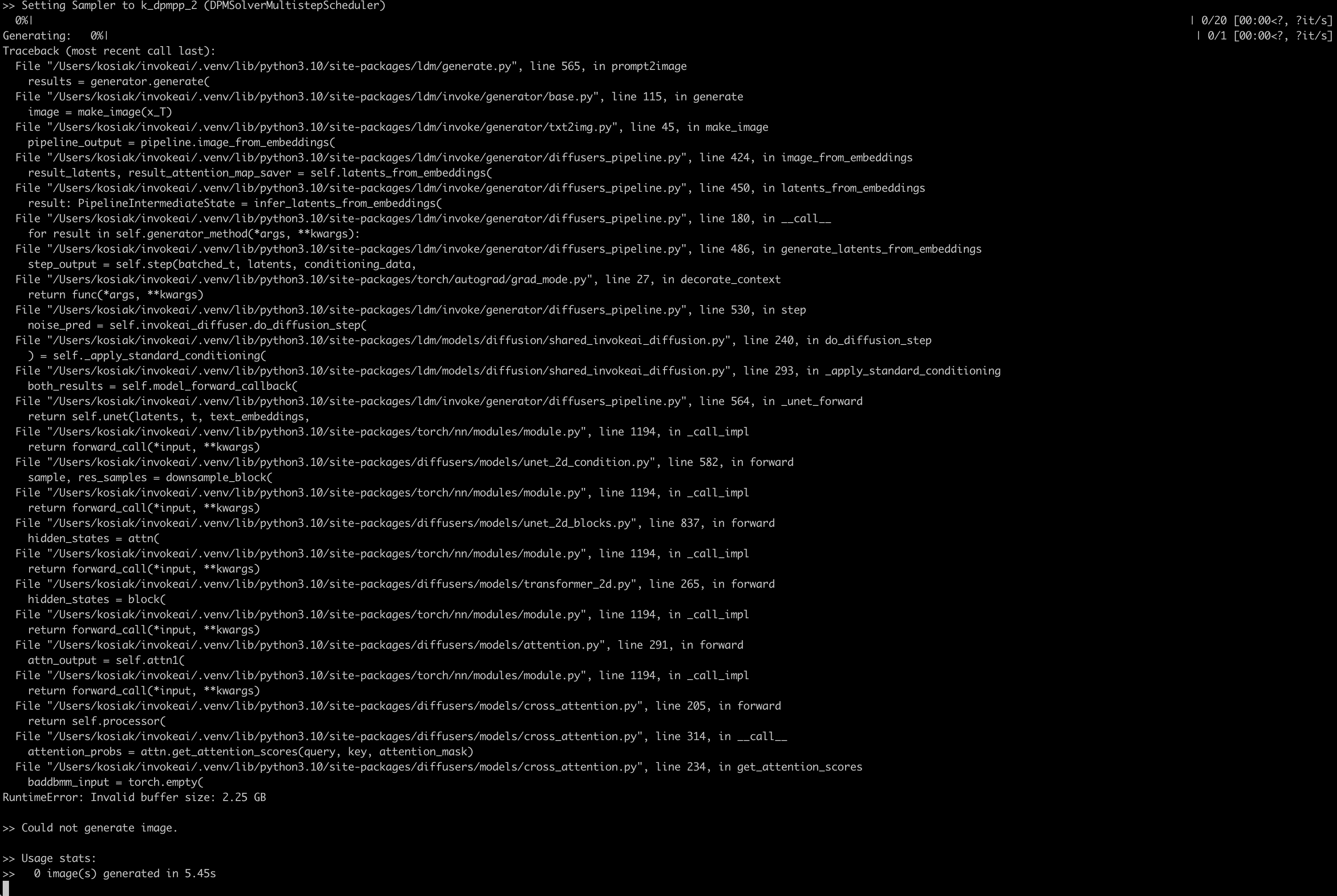 [bug]: RuntimeError: Invalid buffer size: 2.25 GB · Issue #3168 · invoke-ai/InvokeAI · GitHub