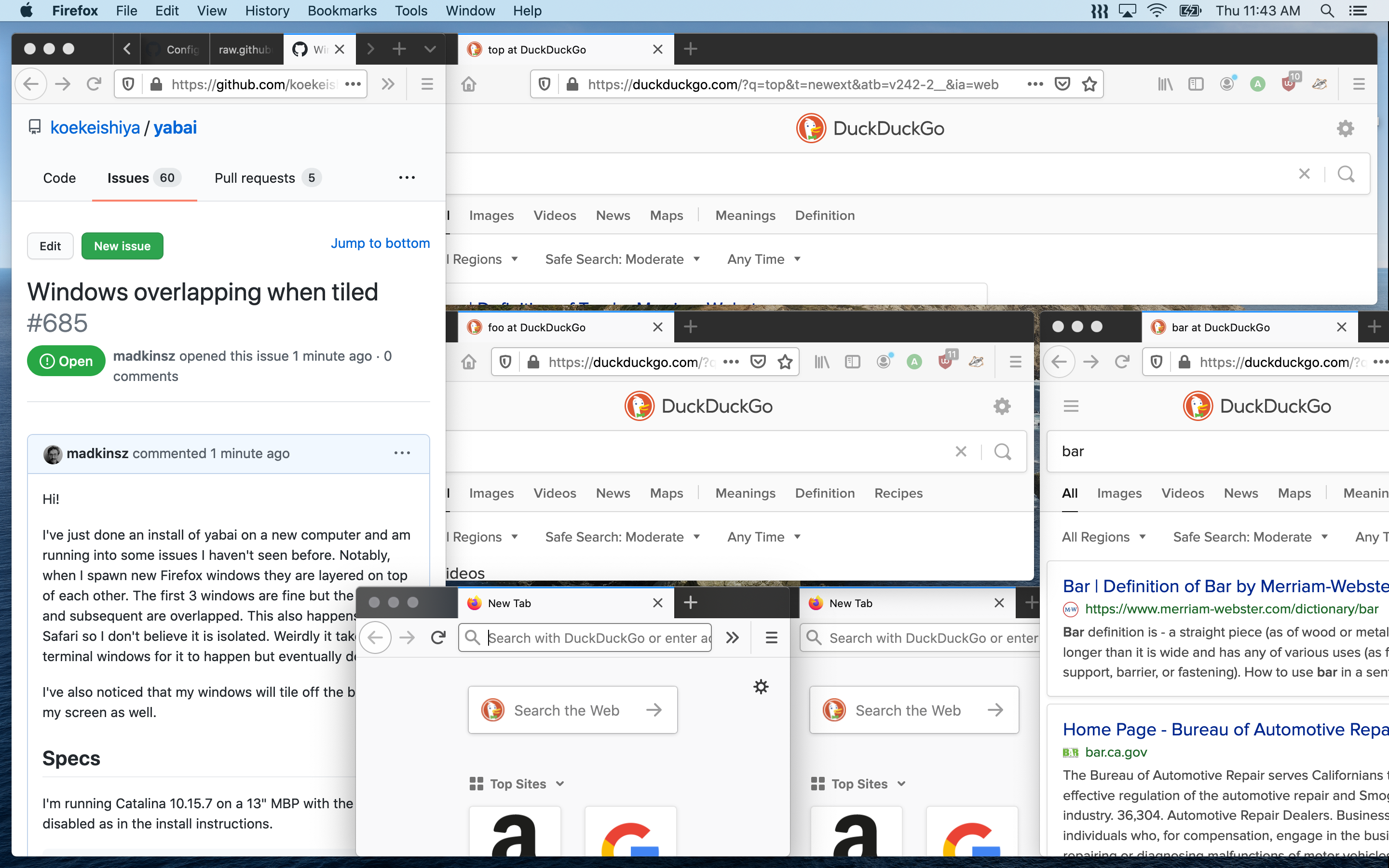 Windows overlapping when tiled · Issue #685 · koekeishiya/yabai · GitHub
