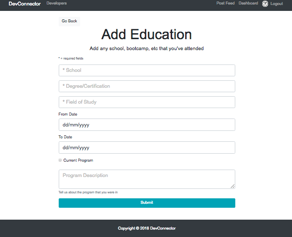 GitHub - sleeplesseditor/DevConnector: A social network for developers built with the MERN ...