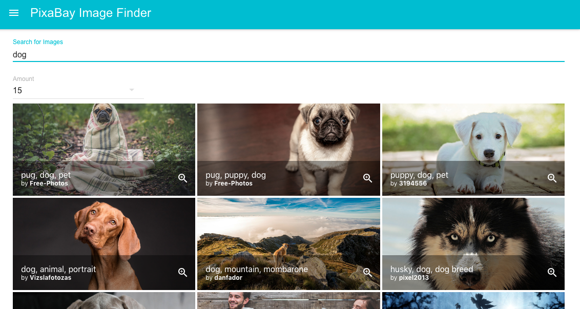GitHub - sleeplesseditor/MaterialUIPixaBay: An experiment in the use of ...
