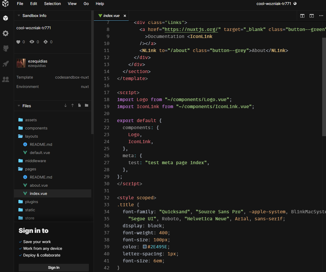 Merge page meta into $route.meta · Issue #8377 · nuxt/nuxt · GitHub
