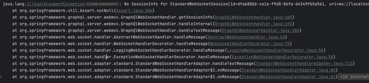 Protocol-check in GraphQlWebSocketHandler · Issue #609 · spring-projects/spring-graphql · GitHub