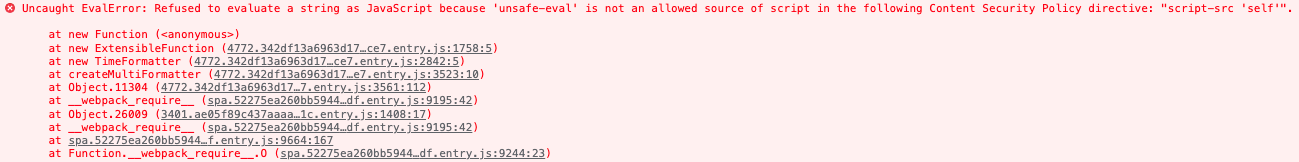 Content Security Policy HTTP header script-src directive requires unsafe-eval · Issue #18957 ...