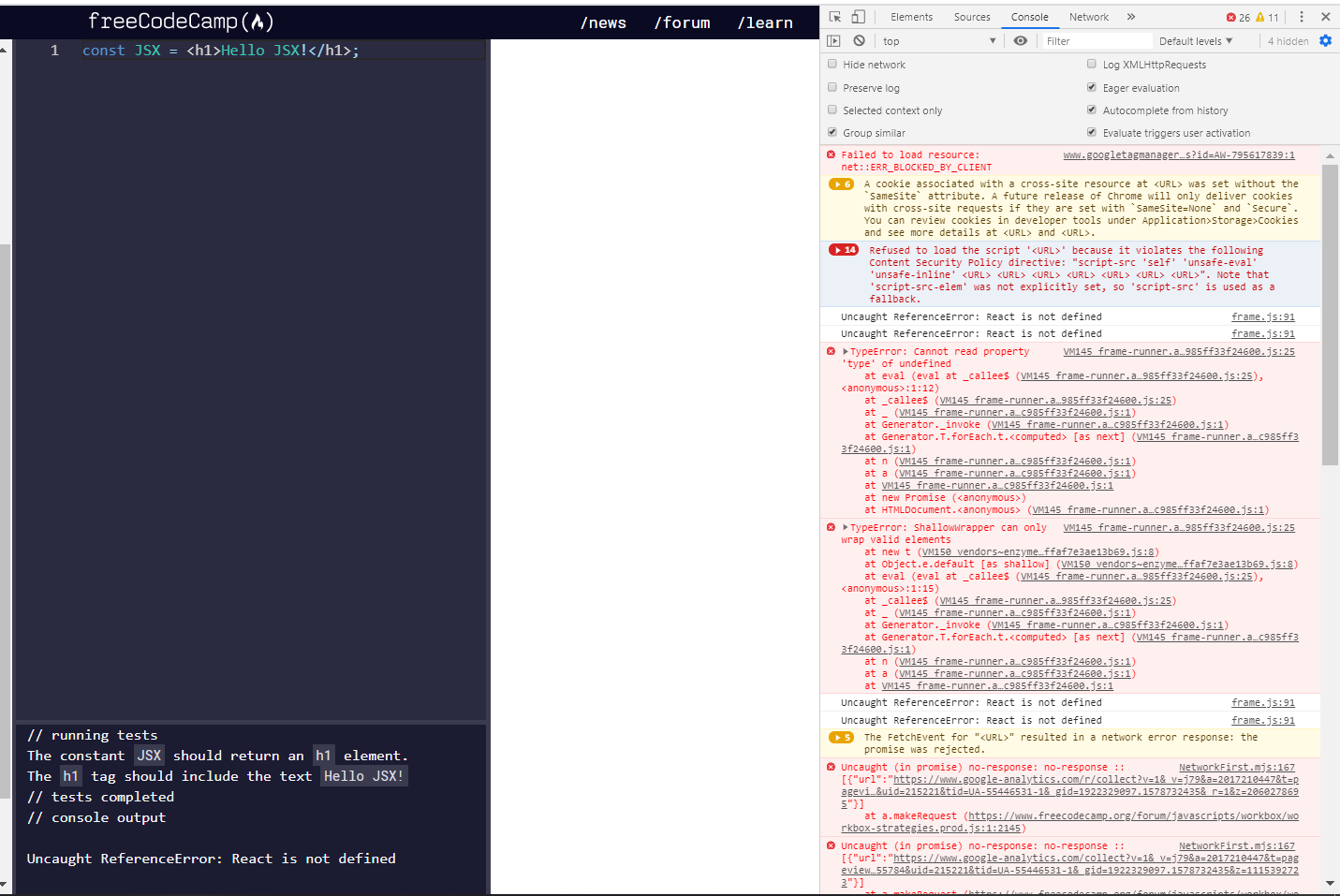 All React And Redux Challenges Fail To Load Dependencies · Issue 38060