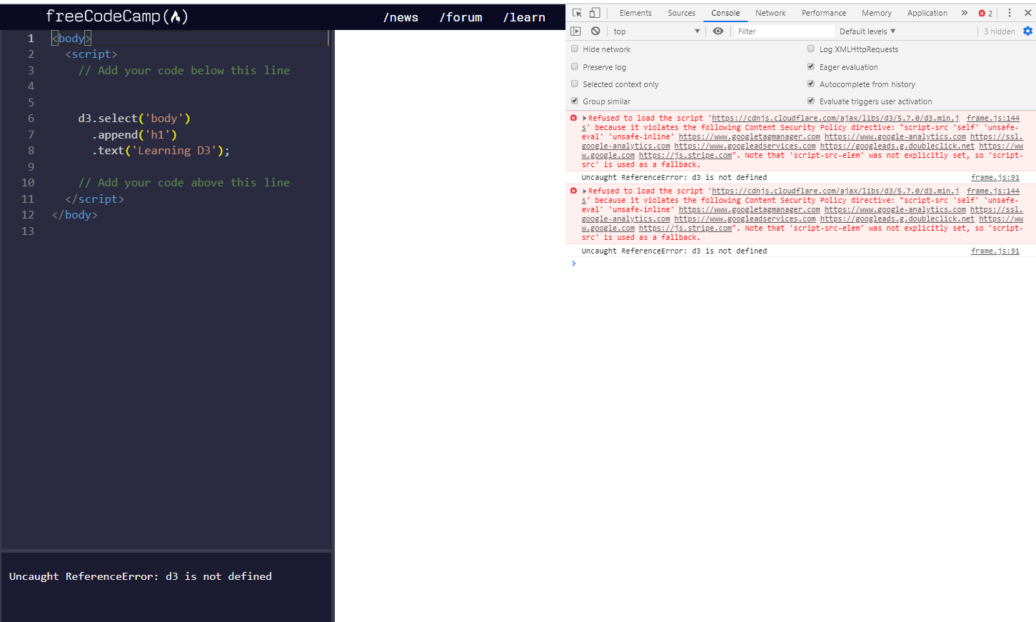 All React & Redux Challenges Fail To Load Dependencies · Issue #38060 · freeCodeCamp ...