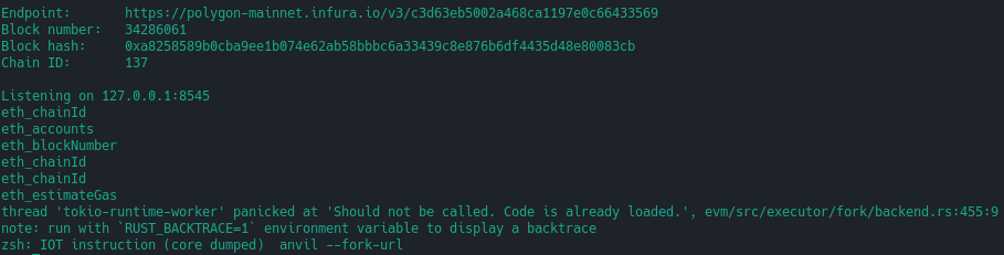 anvil crashes when executing `eth_getBlockNumber` · Issue #3485 · foundry-rs/foundry · GitHub