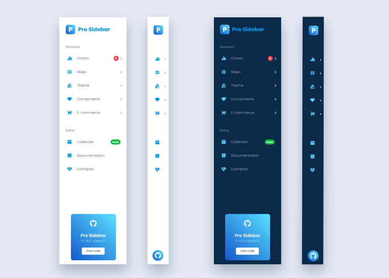 GitHub MYT Projects sidebar React Pro Sidebar Provides A Set Of