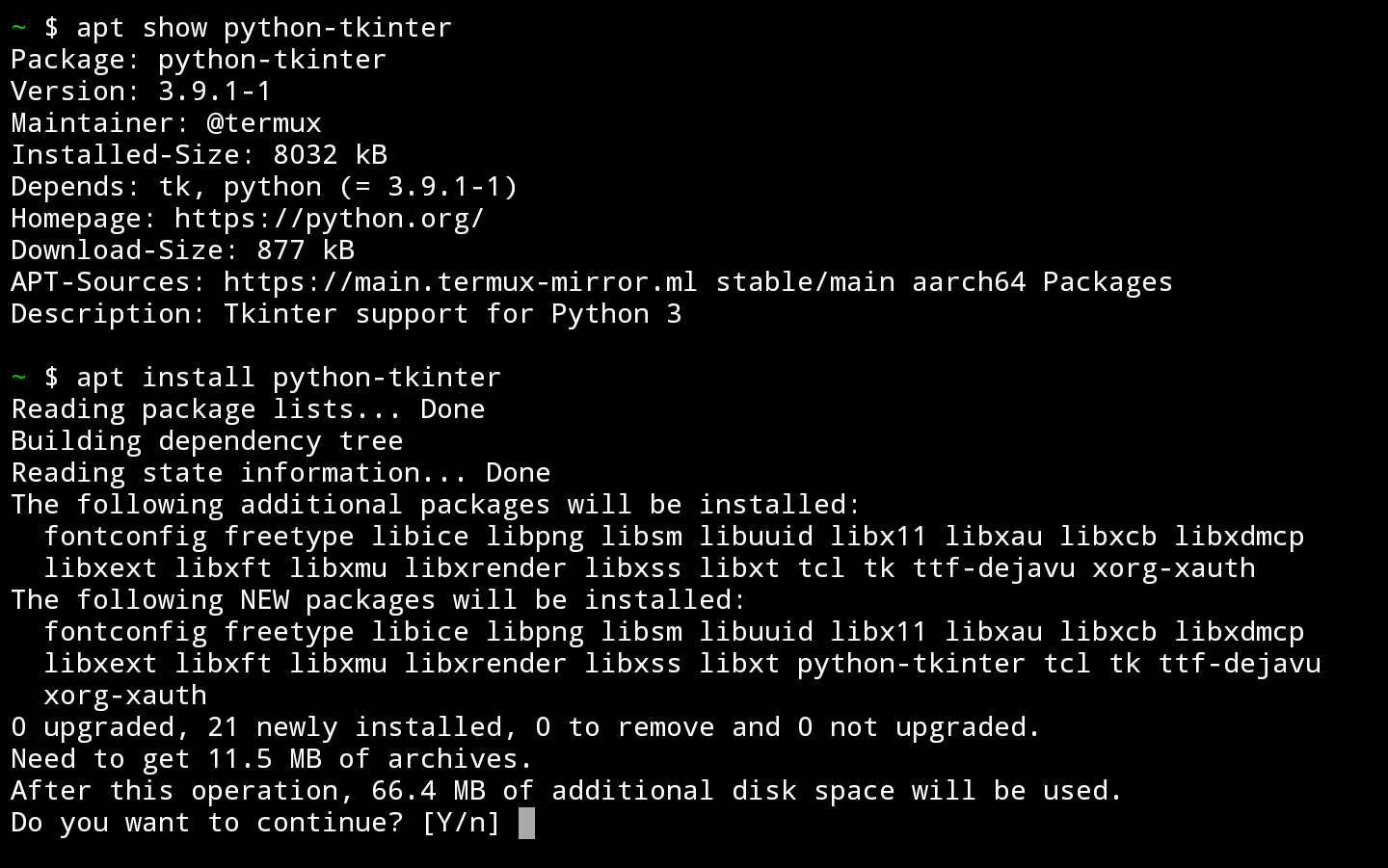 Tcltk And Python Tkinter · Issue 172 · Termuxx11 Packages · Github