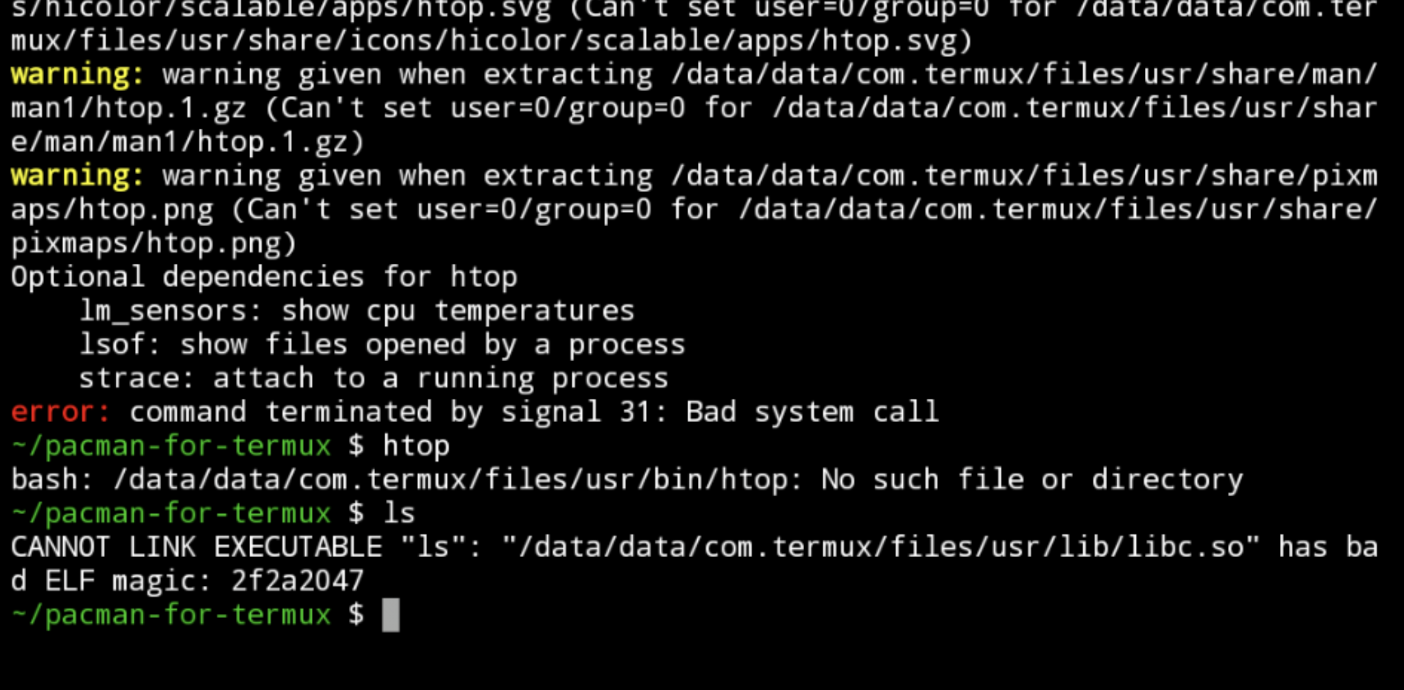 How can you make pacman not conflict with termux? · Issue #6842 · termux/termux-packages · GitHub