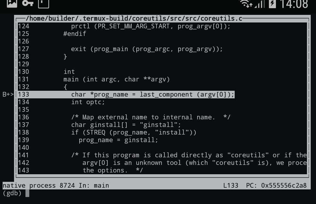 Gdb Is Not Displaying Source For Program Compiled With Clang · Issue 4768 · Termuxtermux