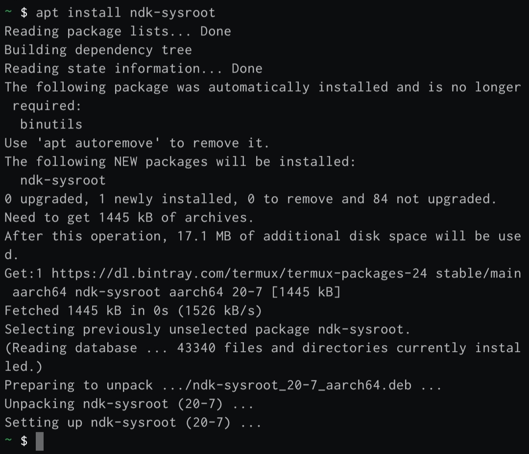Can't install ndk-sysroot · Issue #5016 · termux/termux-packages · GitHub
