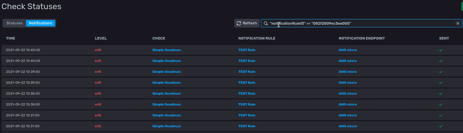 NotificationRules: filter value in history page fails to reflect chosen list · Issue #2686 ...