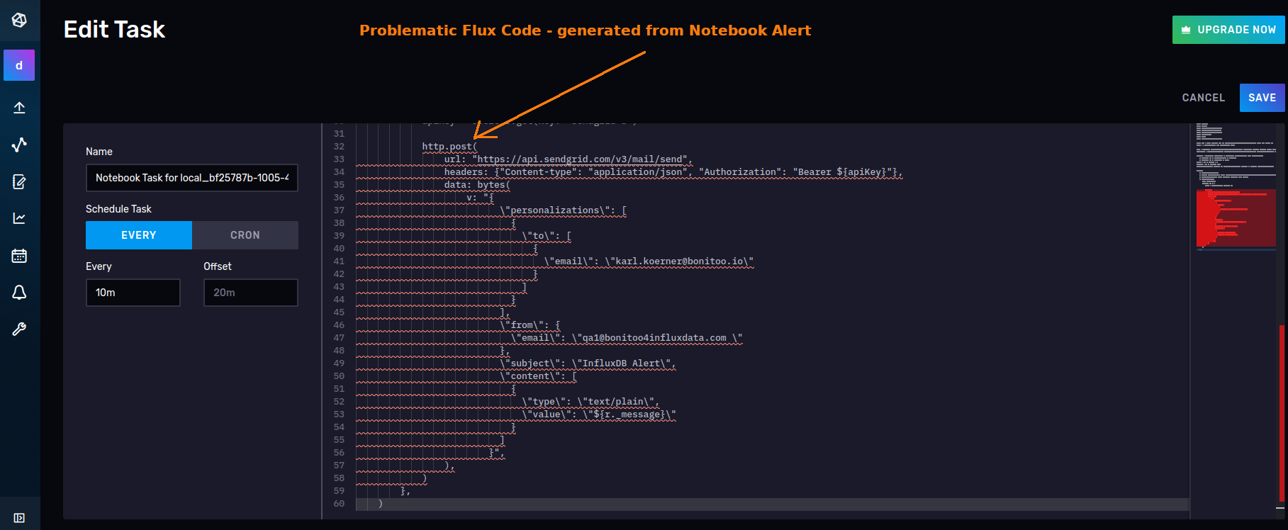 Notebooks(Alert): SendGrid/Mailjet Alert Notebook exports task with flux error · Issue #3764 ...