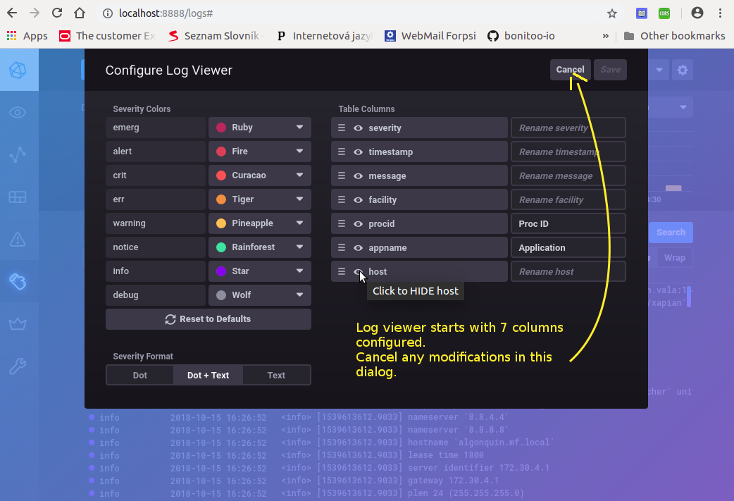 Log Viewer - In smaller screen resolution not all columns are visible or accessible · Issue ...
